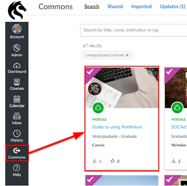 Pulling A Commons Item Into Your Course Resources Ldti Teaching Resources Learning Design