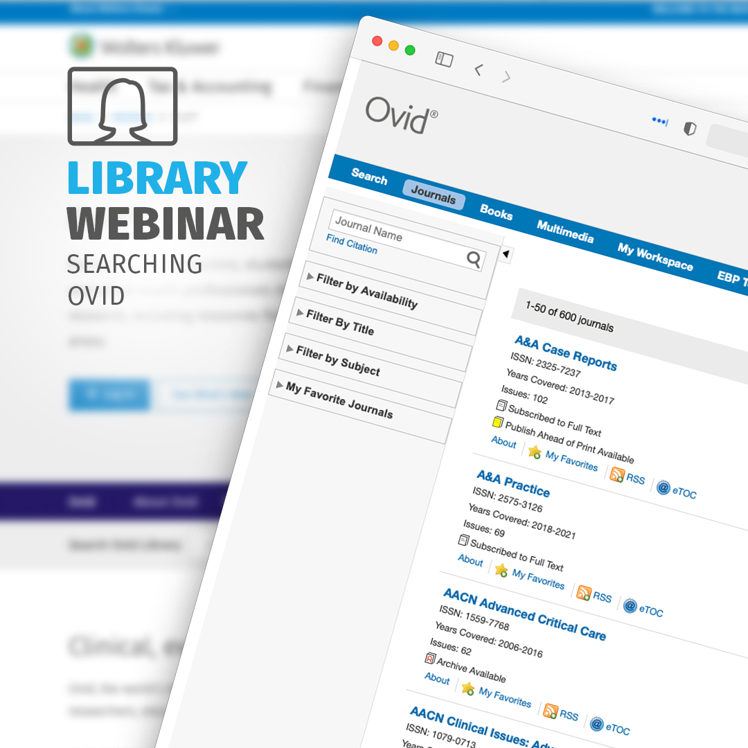 Library Webinar: Searching OVID / Library / Events / The University of ...